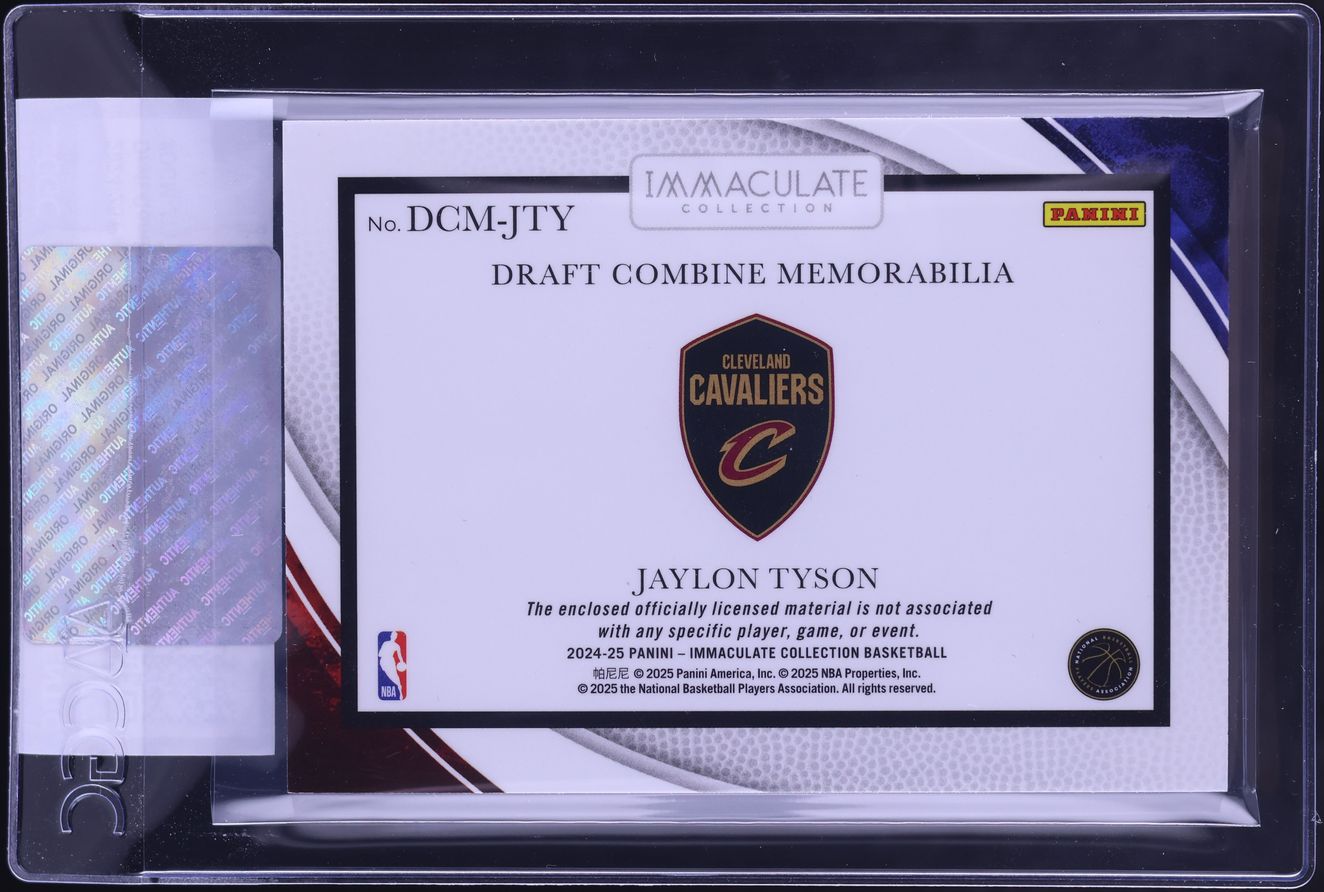 2024 Immaculate Collection Draft Combine Jaylon Tyson ROOKIE PATCH /99 #DCM-JTY CGC AUTH on ...