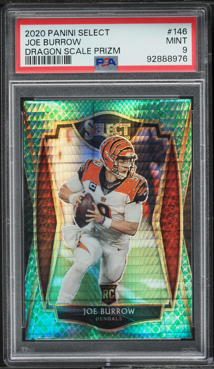 2020 Select Premier Level Dragon Scale Prizm Joe Burrow ROOKIE /67 #146 PSA 9 on Fanatics Collect