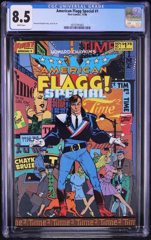 American Flagg! Special #1 (First Comics, 1986) CGC 8.5 White Pages on ...