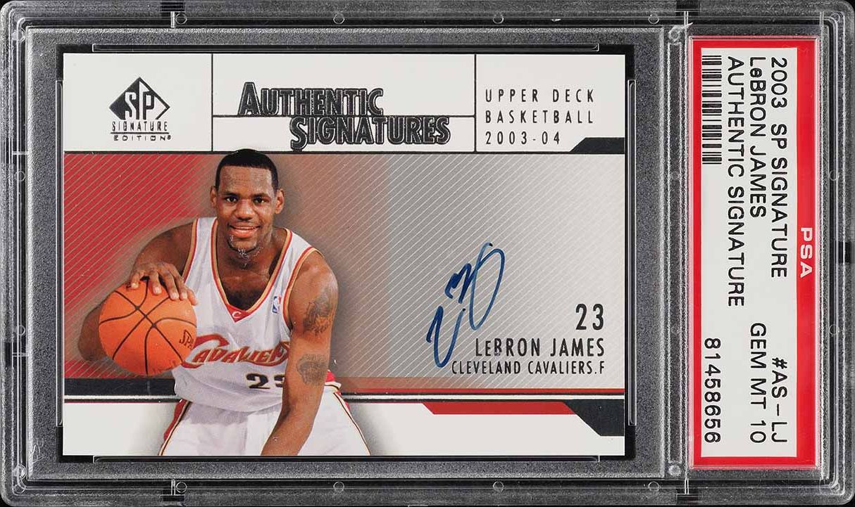 2003 SP Authentic Signatures LeBron James ROOKIE AUTO #AS-LJ PSA 10 GEM ...