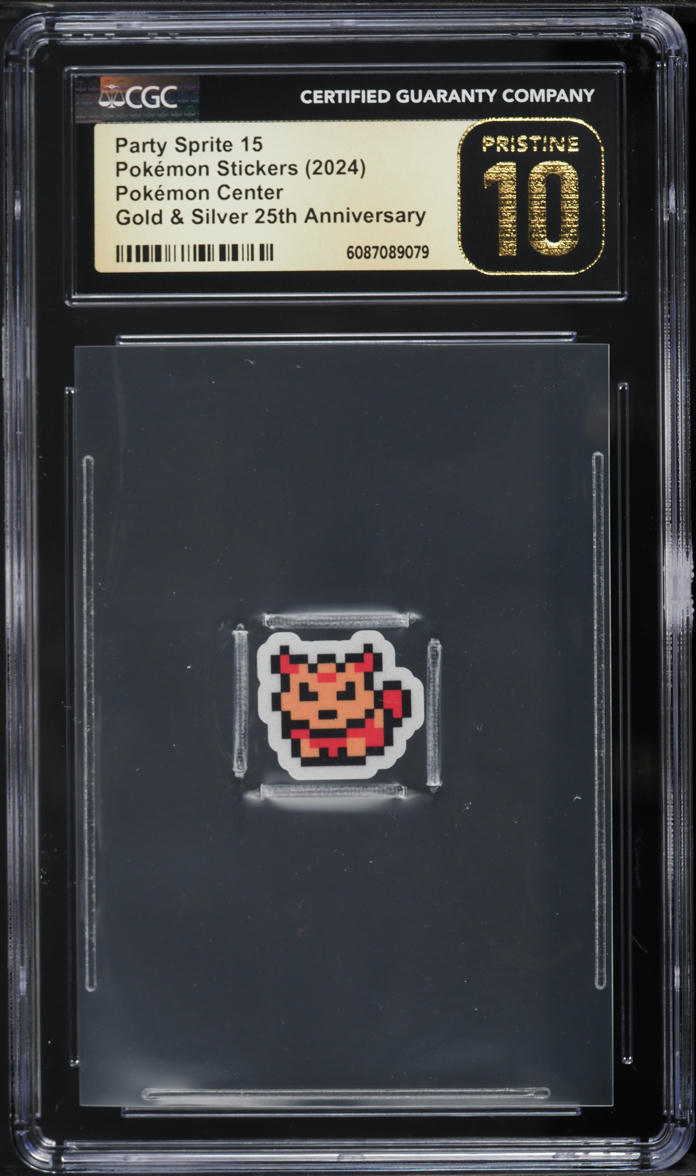 2024 Pokemon Center Sticker G&S 25th Anniversary Party Sprite 15 CGC 10 ...