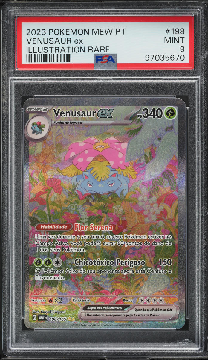 2023 Pokemon Portuguese SV 151 Illustration Rare Venusaur ex #198 PSA 9 ...