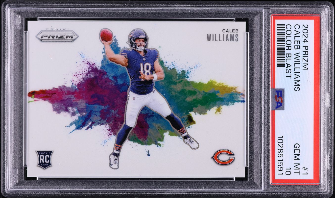 2024 Panini Prizm Color Blast Caleb Williams ROOKIE #1 PSA 10 GEM MINT ...