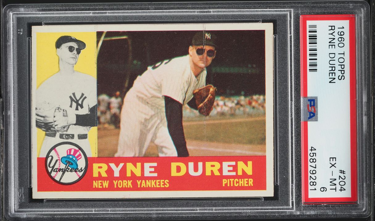 1960 Topps Ryne Duren #204 PSA 6 EXMT on Fanatics Collect