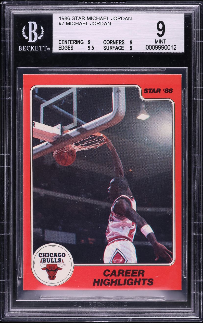 1986 Star Basketball Michael Jordan ROOKIE #7 BGS 9 MINT on Fanatics ...