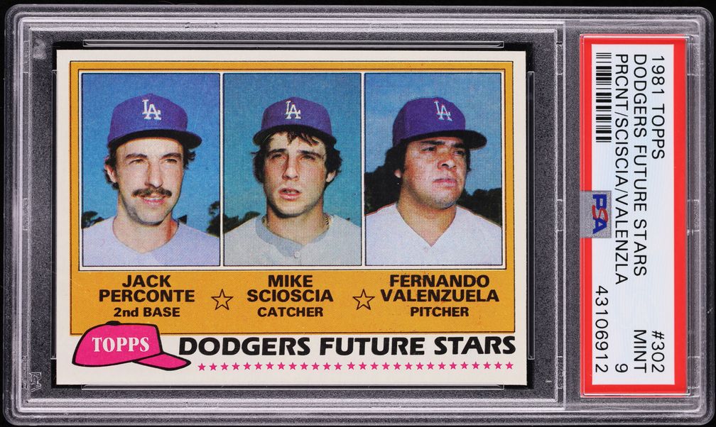 1981 Topps Fernando Valenzuela ROOKIE #302 PSA 9 MINT on Fanatics Collect