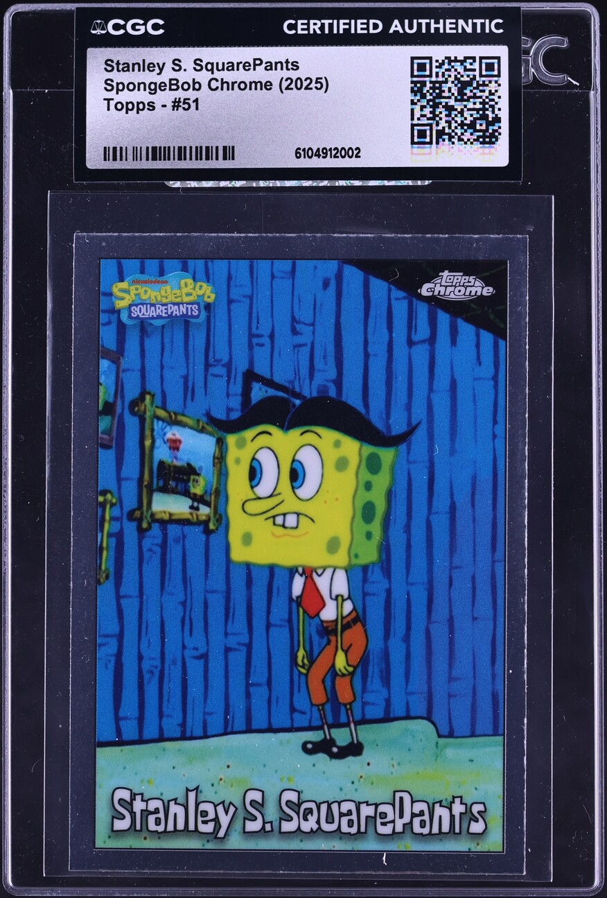 2025 Topps Chrome SpongeBob Stanley S. SquarePants #51 CGC AUTH on ...