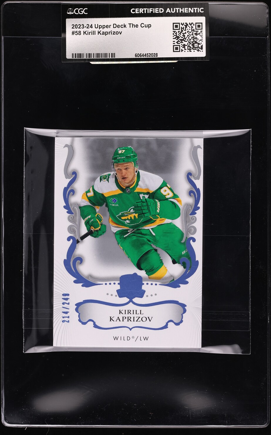 2023 Upper Deck The Cup Kirill Kaprizov /249 #58 CGC AUTH on Fanatics ...