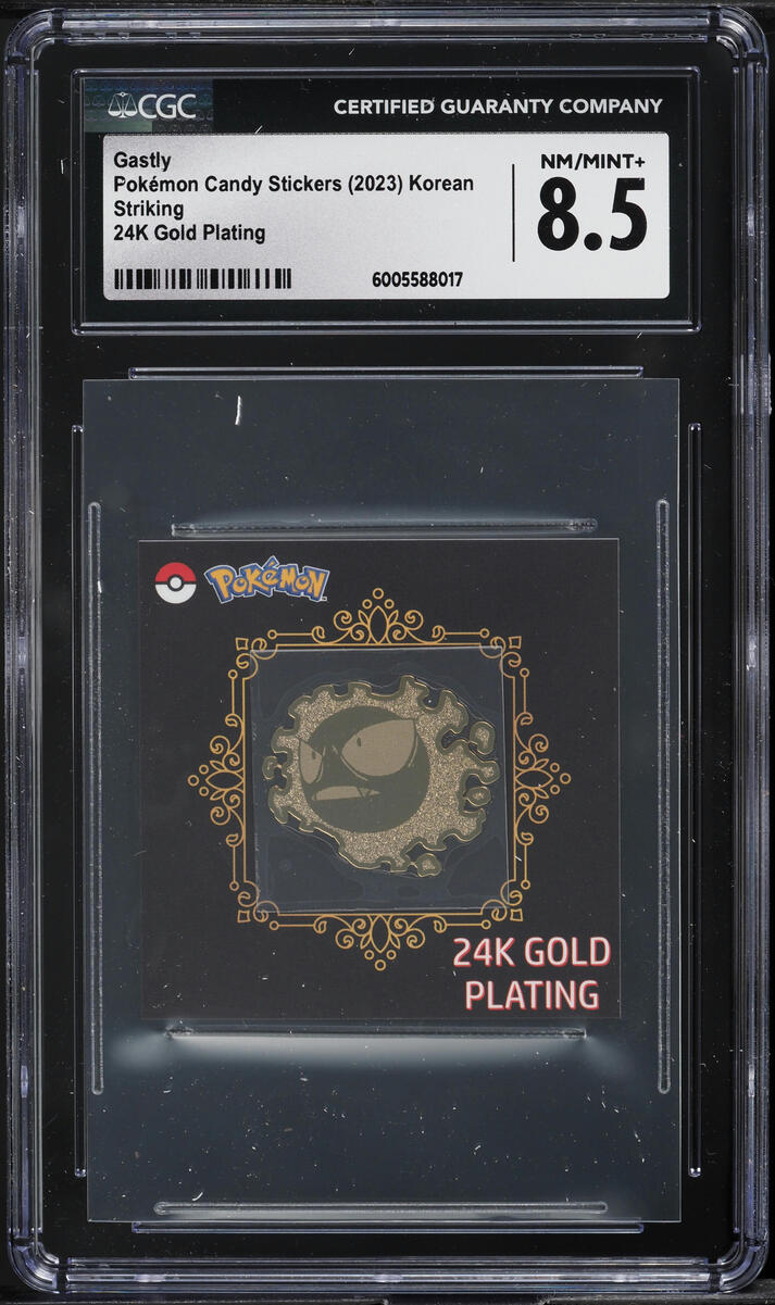 2023 Pokemon Korean Candy Stickers Striking 24K Gold Plating Gastly CGC ...