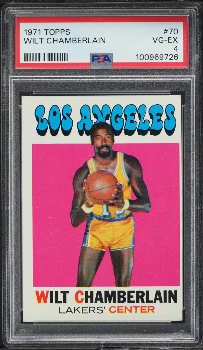 1971 Topps Basketball Wilt Chamberlain #70 PSA 4 VGEX on Fanatics Collect