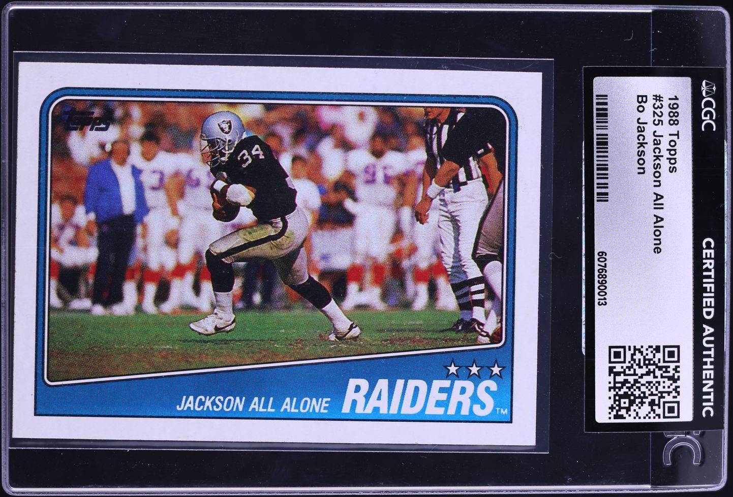 1988 Topps Football Bo Jackson ROOKIE #325 CGC AUTH on Fanatics Collect