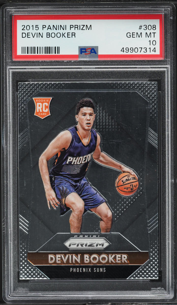 2015 Panini Prizm Devin Booker ROOKIE #308 PSA 10 GEM MINT on Fanatics ...