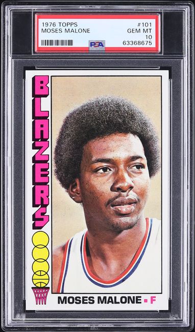 1976 Topps Basketball Moses Malone #101 PSA 10 GEM MINT on Fanatics Collect