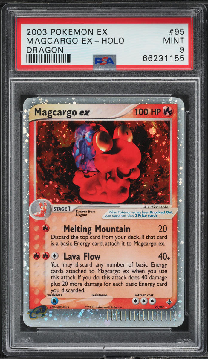 2003 Pokemon EX Dragon Holo Magcargo ex #95 PSA 9 MINT on Fanatics Collect