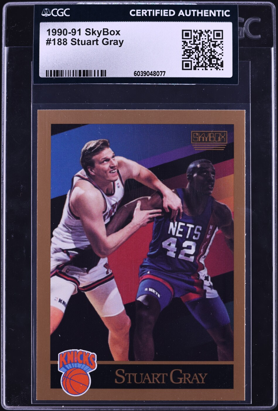 1990 Skybox Basketball Stuart Gray #188 CGC AUTH on Fanatics Collect