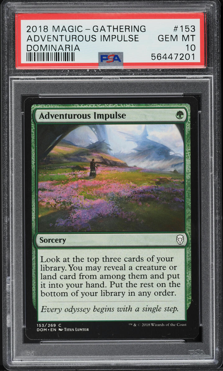 2018 Magic The Gathering MTG Dominaria Adventurous Impulse #153 PSA 10 ...