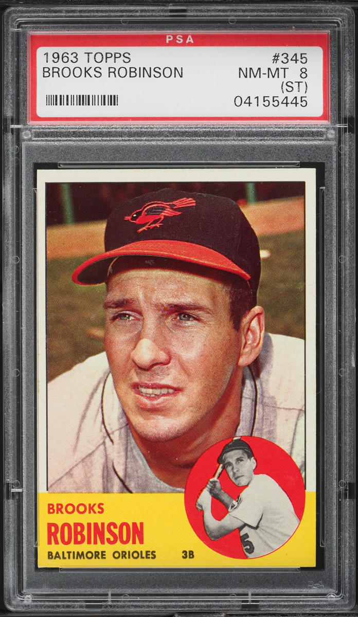 1963 Topps Brooks Robinson #345 PSA 8(st) NM-MT on Fanatics Collect