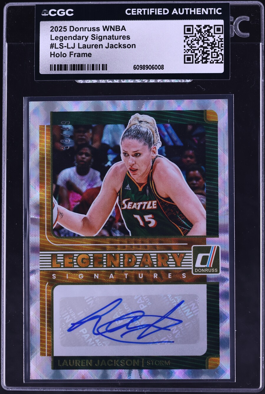 2025 Donruss WNBA Legendary Signatures Holo Frame Lauren Jackson AUTO ...