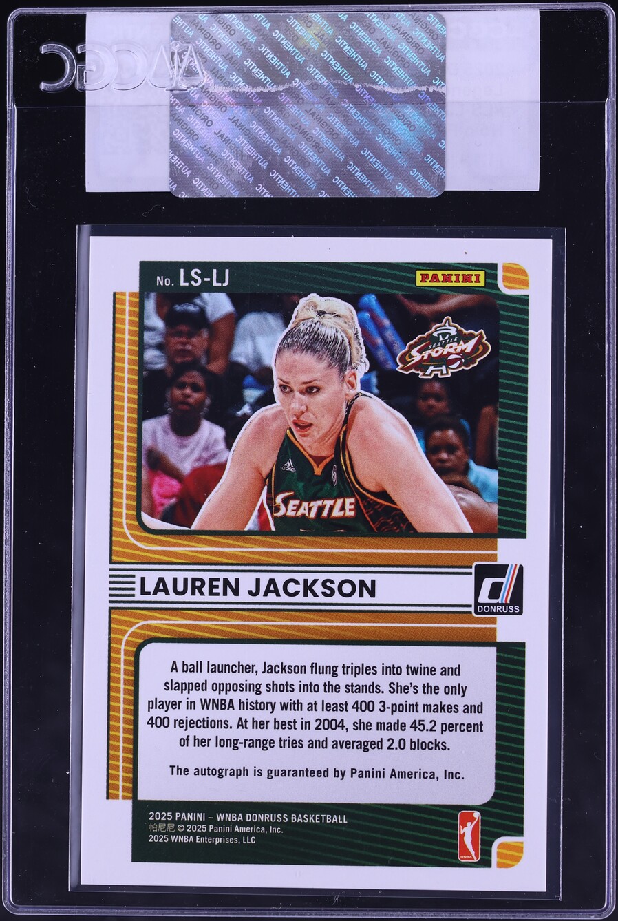 2025 Donruss WNBA Legendary Signatures Holo Frame Lauren Jackson AUTO ...