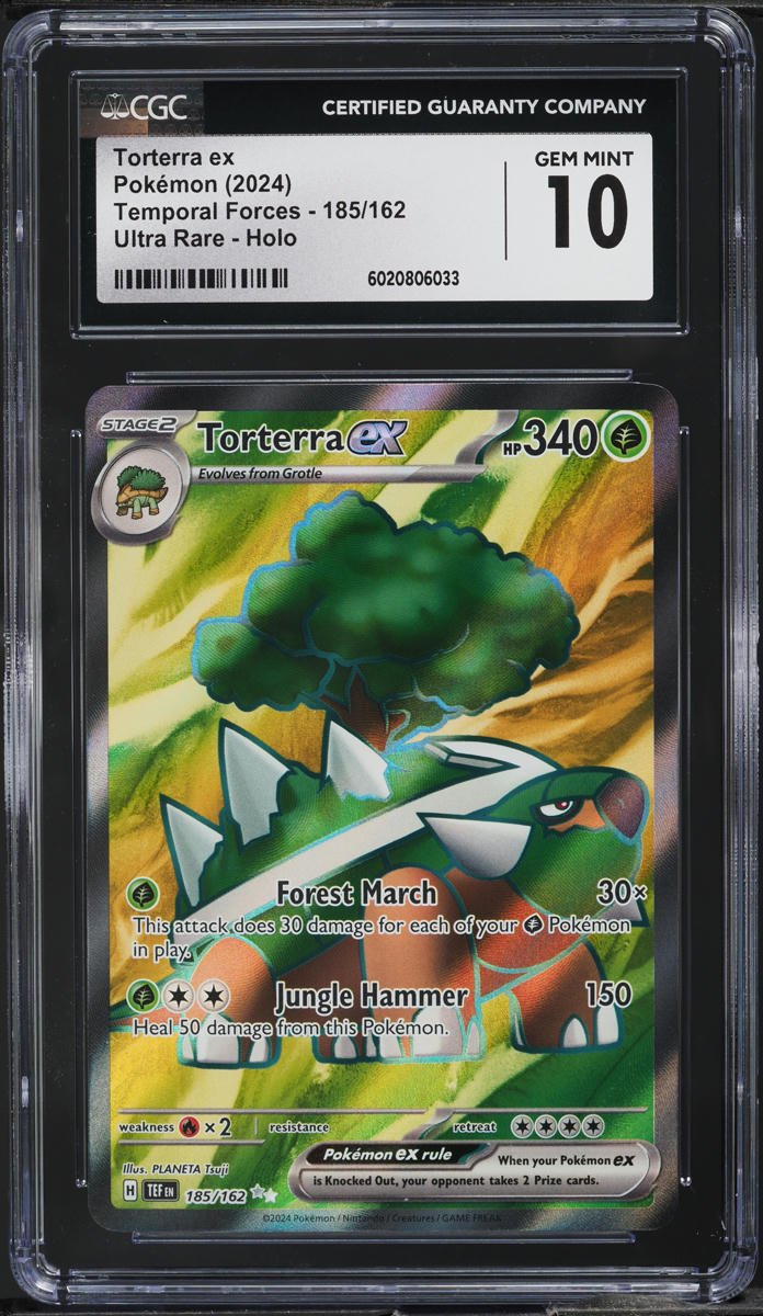 2024 Pokemon SV Temporal Forces Full Art Torterra ex #185 CGC 10 GEM MINT on Fanatics Collect