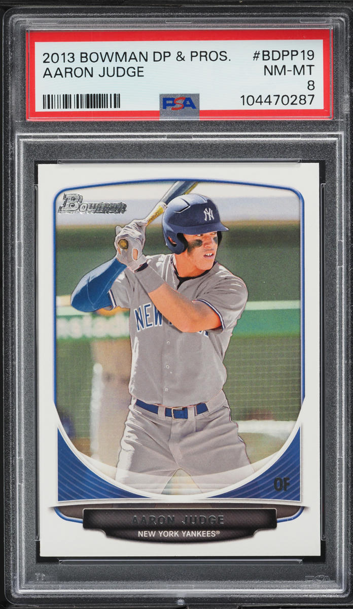 2013 Bowman Draft Picks Aaron Judge PROSPECT #BDPP19 PSA 8 NM-MT on ...