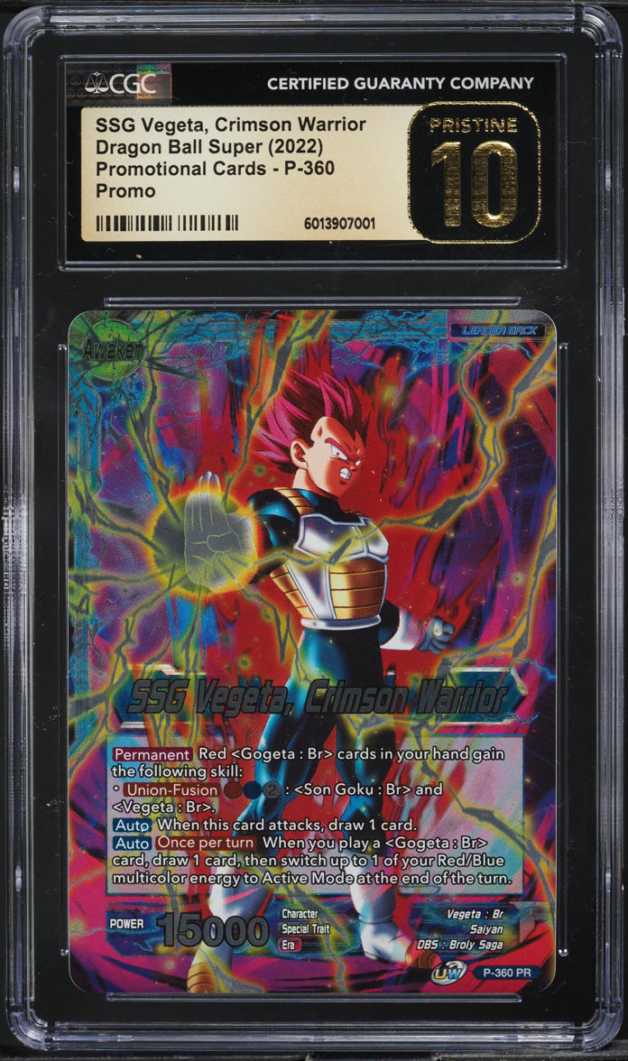 2022 Dragon Ball Super Promo SSG Vegeta, Crimson Warrior #P-360 CGC 10 PRISTINE on Fanatics Collect