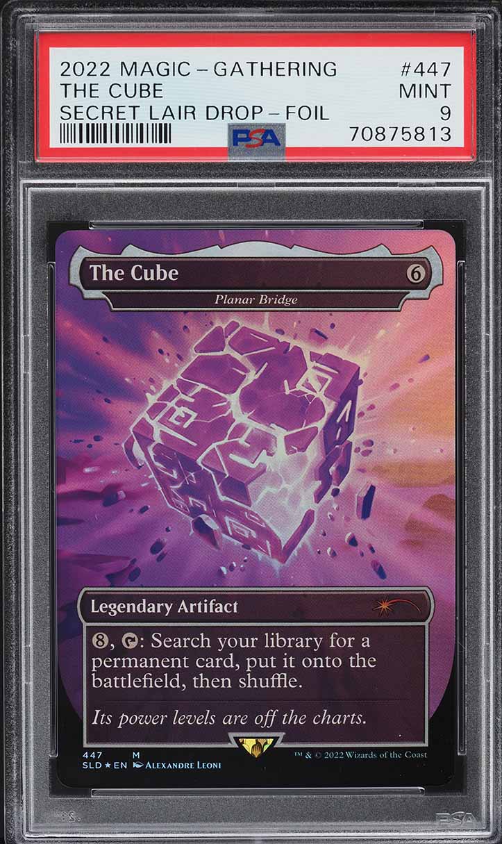 2022 Magic The Gathering MTG Secret Lair Drop Foil The Cube #447 PSA 9 ...