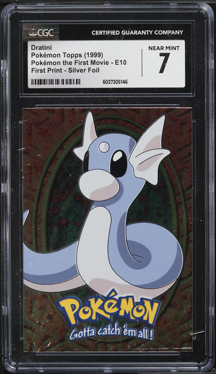 1999 Topps Pokemon The First Movie First Print Silver Foil Dratini #E10 ...