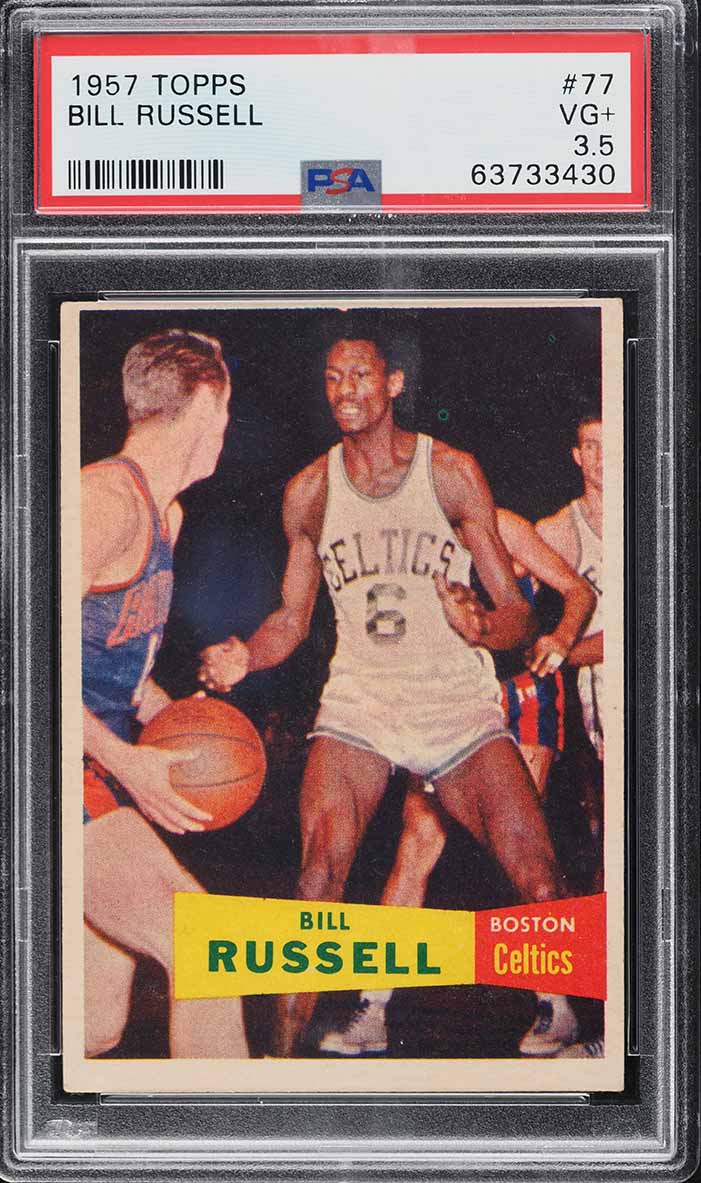 1957 Topps Basketball Bill Russell SP ROOKIE #77 PSA 3.5 VG+ on ...