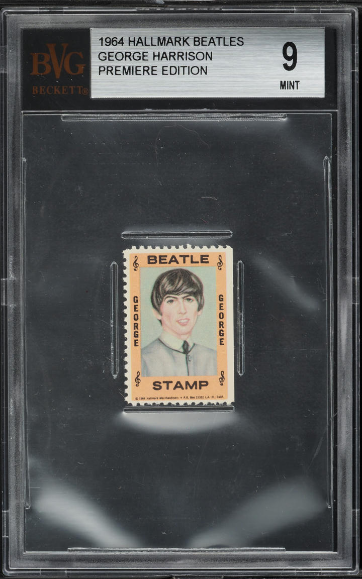 1964 Hallmark Beatles Premier Edition George Harrison BVG 9 MINT on ...