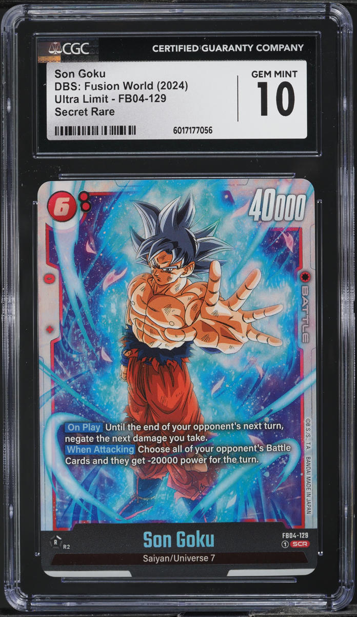 2024 Dragon Ball Super Fusion World Ultra Limit Son Goku #FB04-129 CGC ...