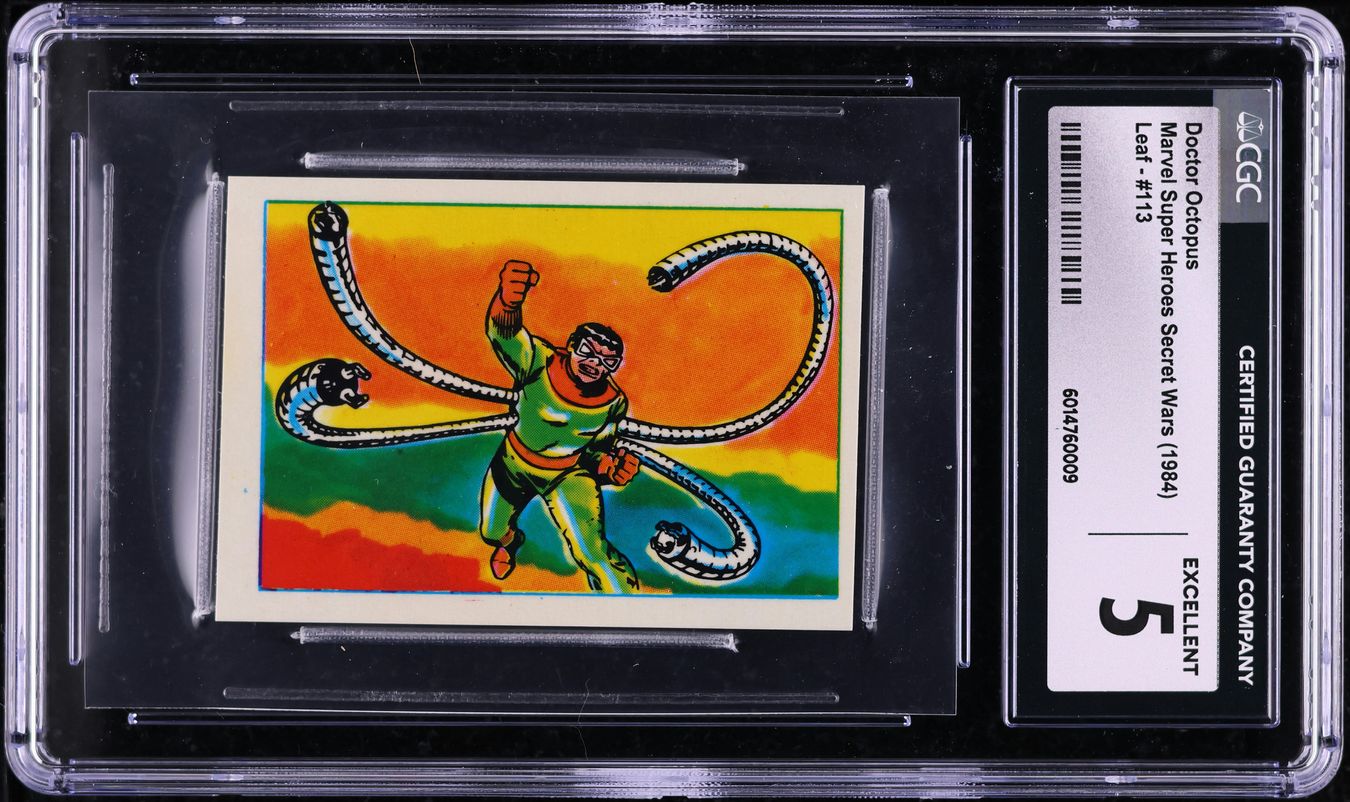 1984 Leaf Marvel Super Heroes Secret Wars Doctor Octopus #113 CGC 5 EX ...