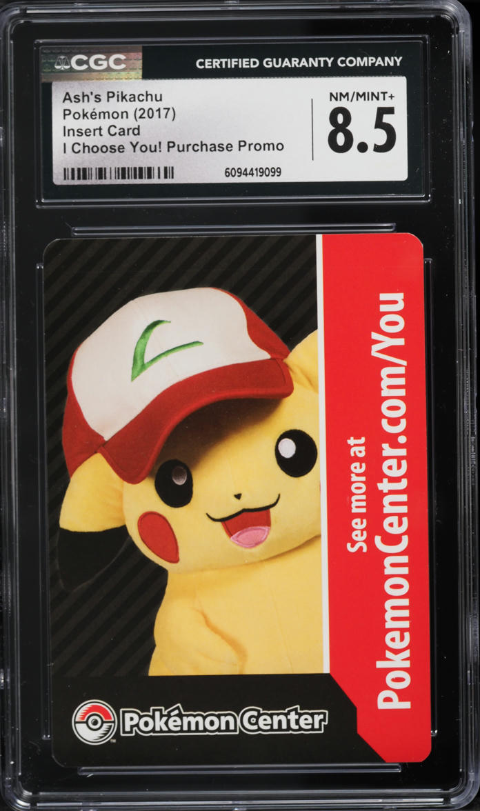 2017 Pokemon Insert Card I Choose You! Purchase Promo Center Ash's ...