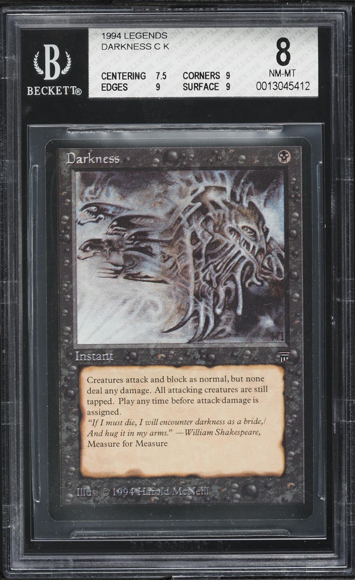 1994 Magic The Gathering MTG Legends Darkness BGS 8 NM-MT on Fanatics ...