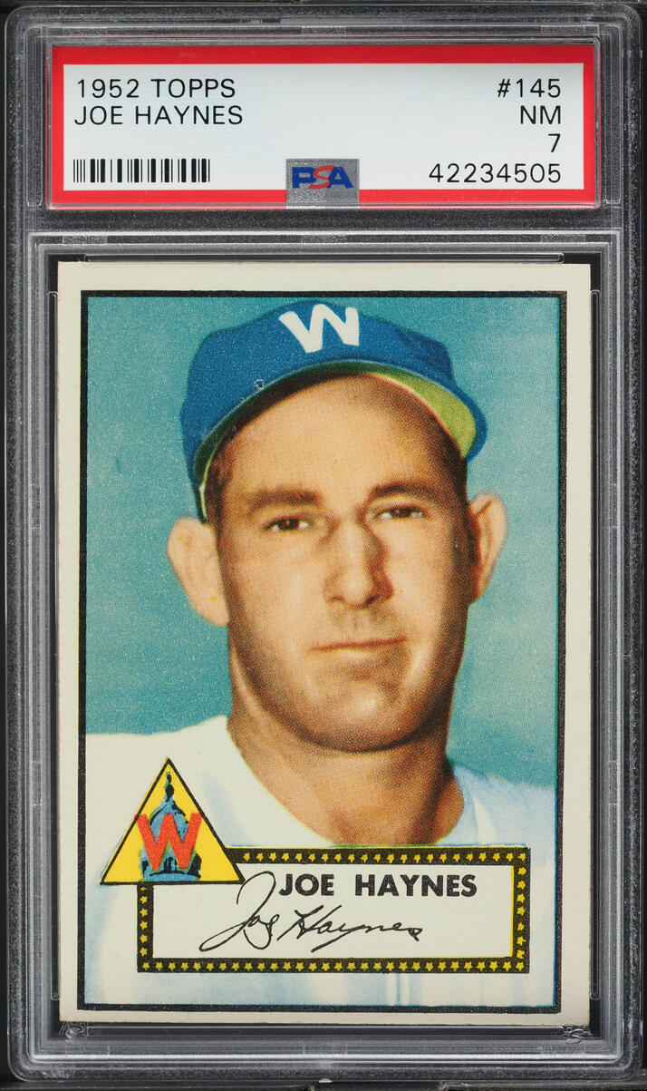 1952 Topps Joe Haynes #145 PSA 7 NRMT on Fanatics Collect