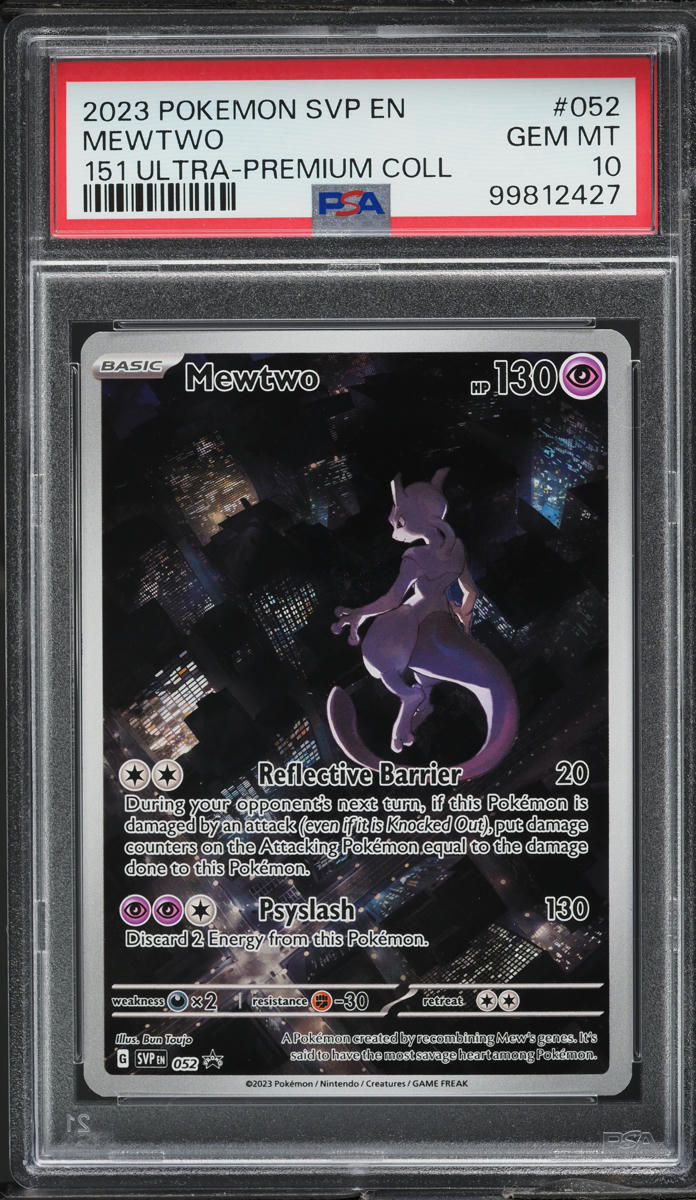 2023 Pokemon Scarlet & Violet 151 Black Star Promo Mewtwo #52 PSA 10 ...