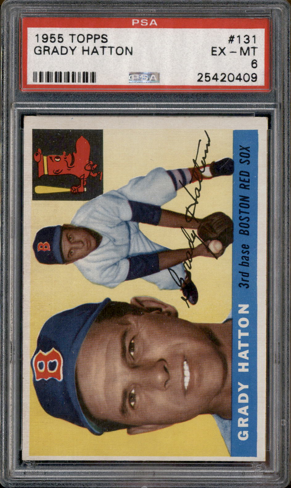 1955 Topps #131 Grady Hatton PSA 6 on Fanatics Collect