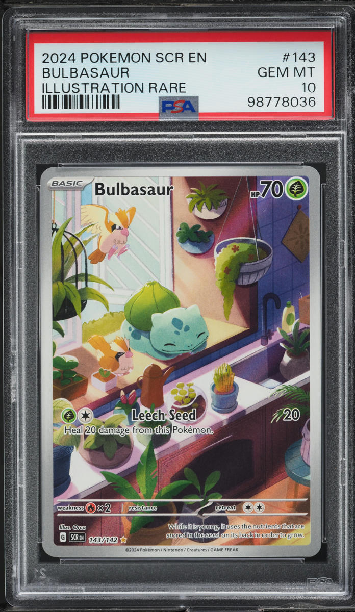 2024 Pokemon SV Stellar Crown Bulbasaur #143 PSA 10 GEM MINT on ...