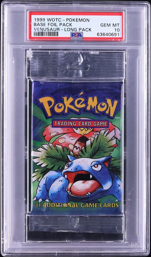 1999 Pokemon Base Set Booster Pack Venusaur Art PSA 10 GEM MINT on ...