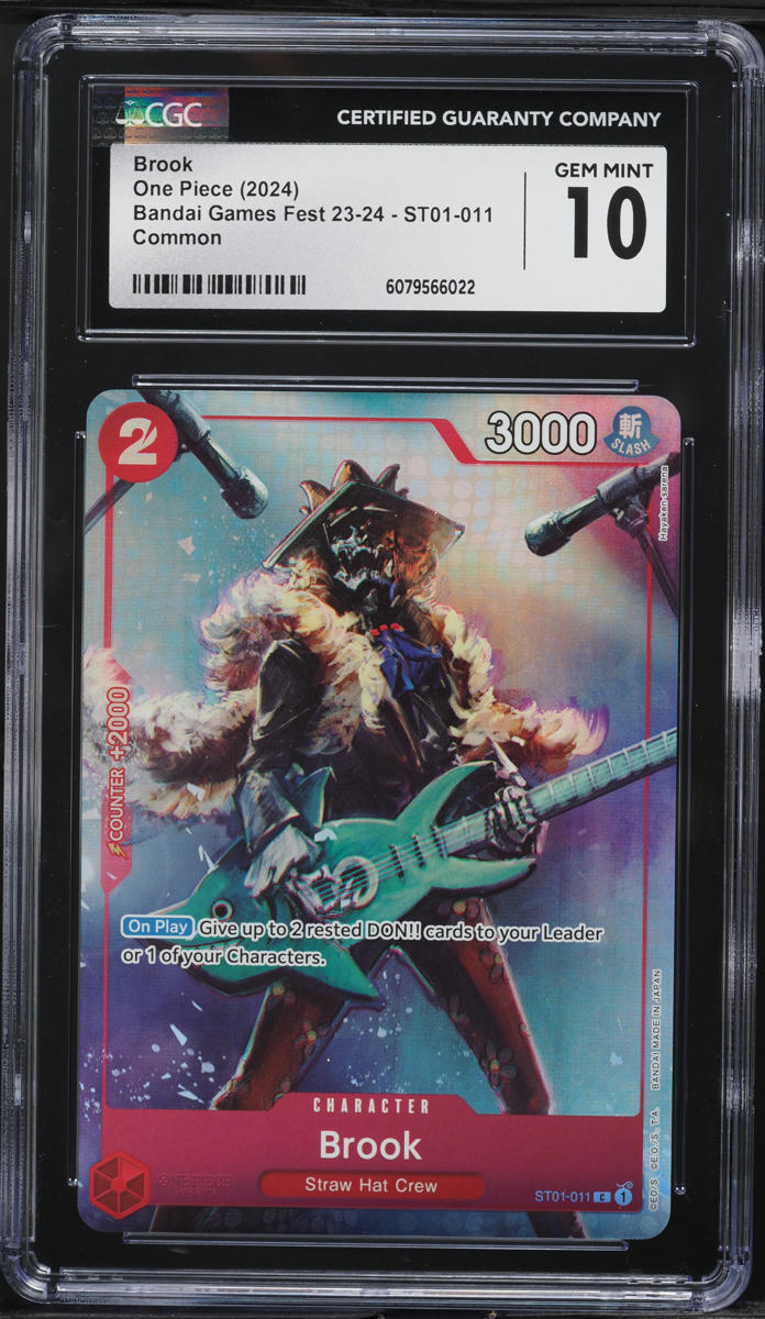2024 One Piece Bandai Games Fest Brook #ST01-011 CGC 10 GEM MINT on ...