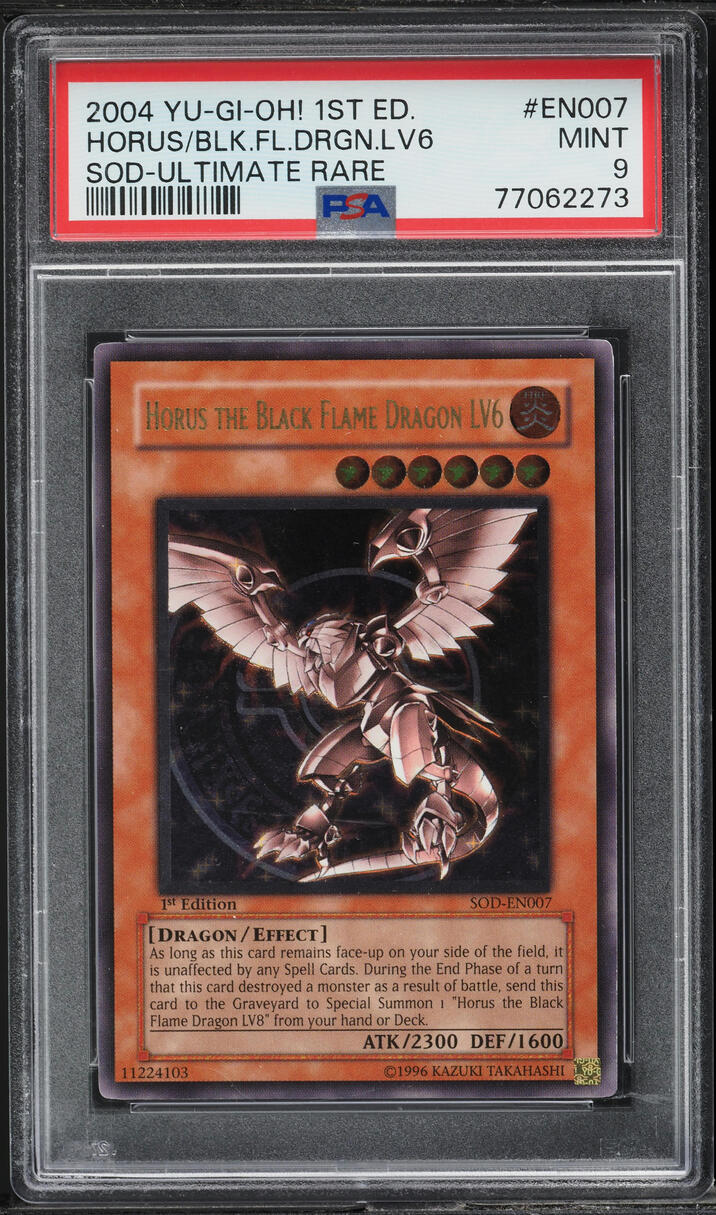 2004 Yu-Gi-Oh! Soul Of The Duelist 1st Ed Horus Black Flame Dragon LV6 PSA 9 on Fanatics Collect