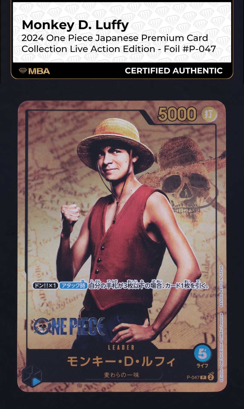 2024 One Piece Japanese Premium Live Action Foil Monkey D. Luffy #P-047 MBA AUTH on Fanatics Collect