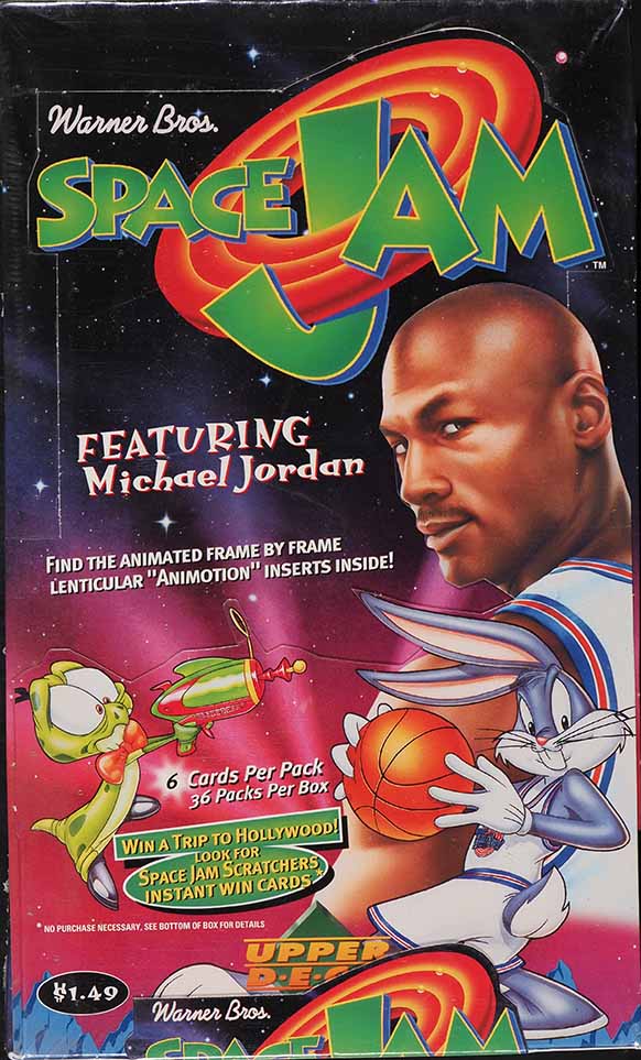1996 Upper Deck Space Jam Sealed Hobby Box, 36ct Packs, Michael Jordan ...