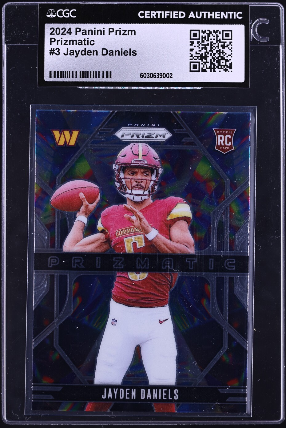 2024 Panini Prizm Prizmatic Jayden Daniels ROOKIE #3 CGC AUTH on Fanatics Collect