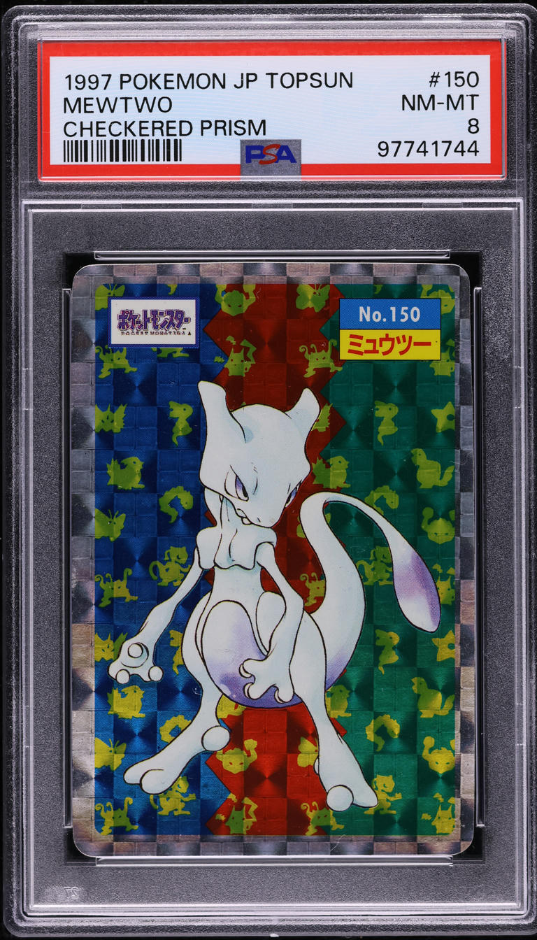 1997 Pokemon Japanese Topsun Checkered Prism Mewtwo #150 PSA 8 NM-MT on ...