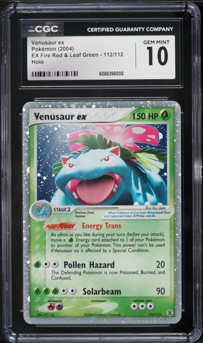 2004 Pokemon EX Fire Red & Leaf Green Holo Venusaur ex #112 CGC 10 GEM ...