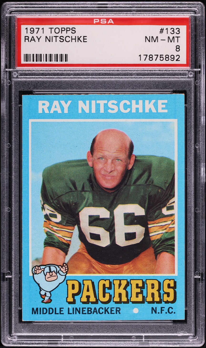 1971 Topps Football Ray Nitschke #133 PSA 8 NM-MT on Fanatics Collect