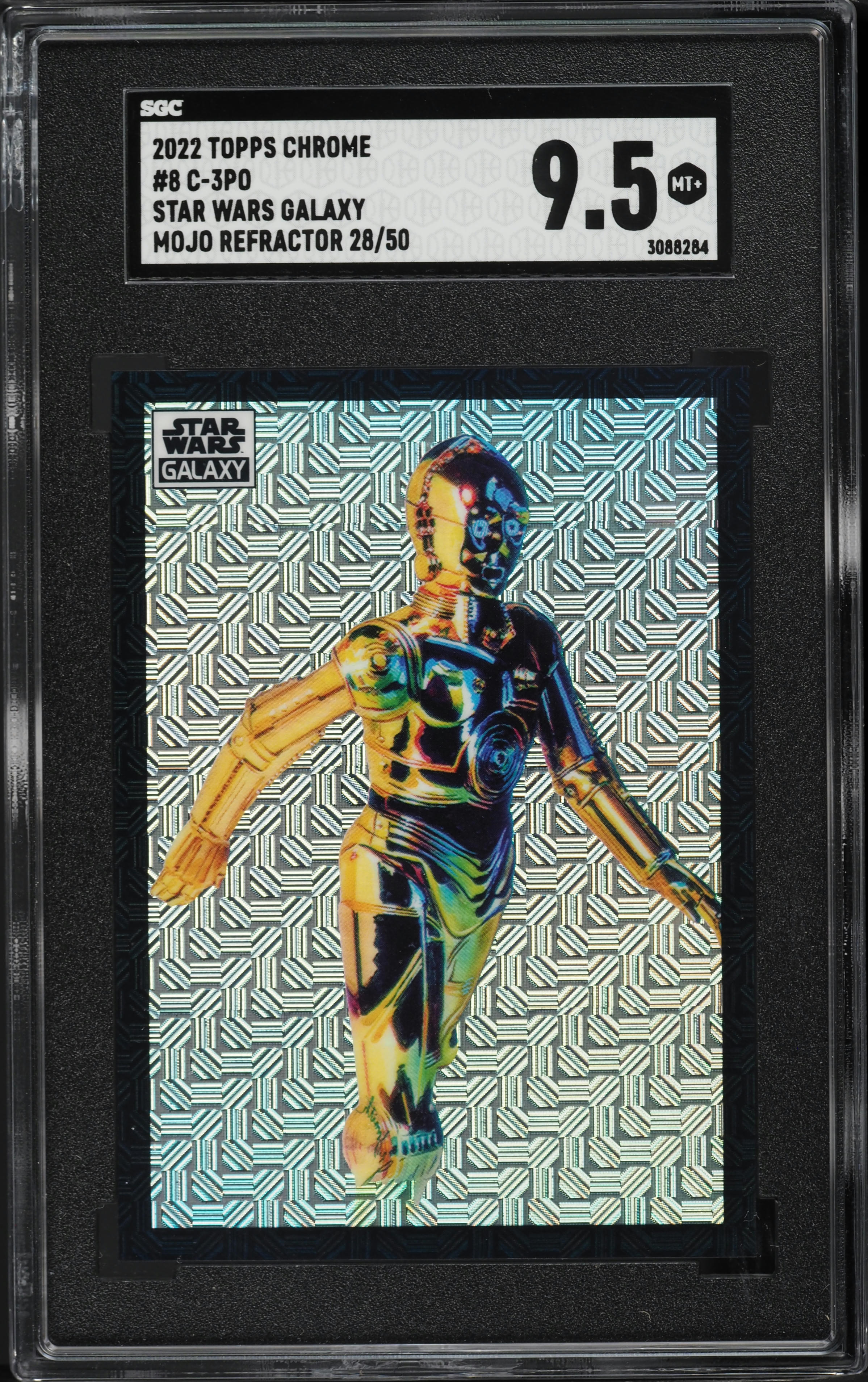 2022 Topps Chrome Star Wars Galaxy Mojo Refractor C-3PO /50 #8 SGC 9.5 ...