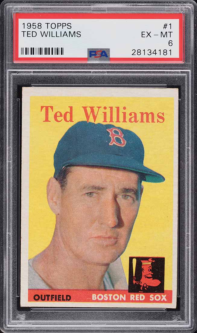 1958 Topps Ted Williams #1 PSA 6 EXMT on Fanatics Collect