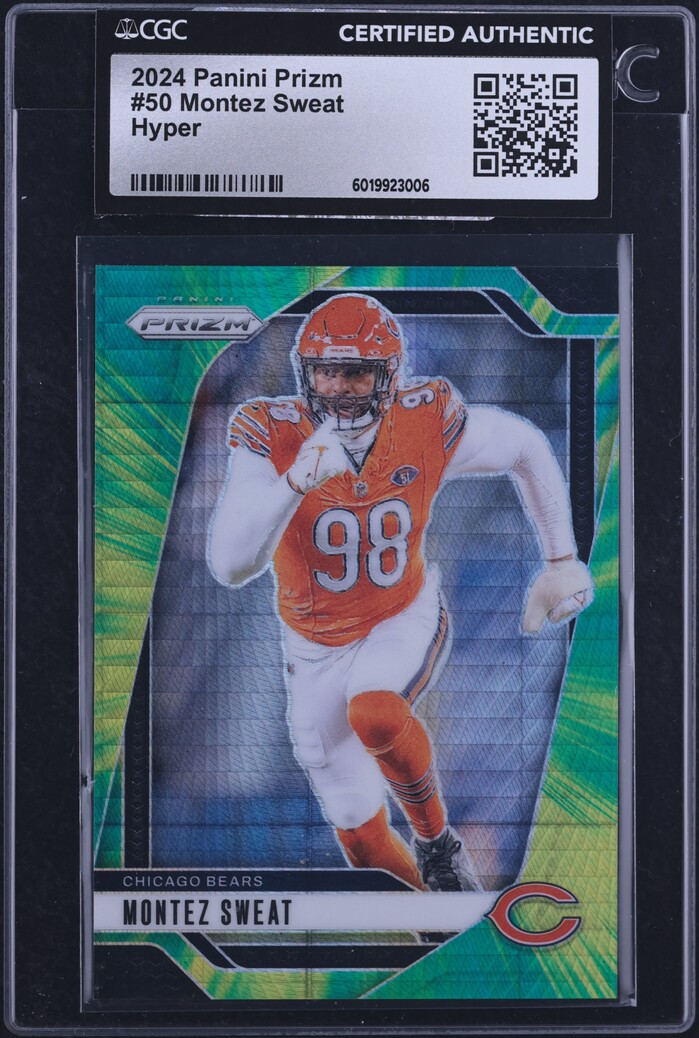 2024 Panini Prizm Hyper Montez Sweat /180 #50 CGC AUTH on Fanatics Collect